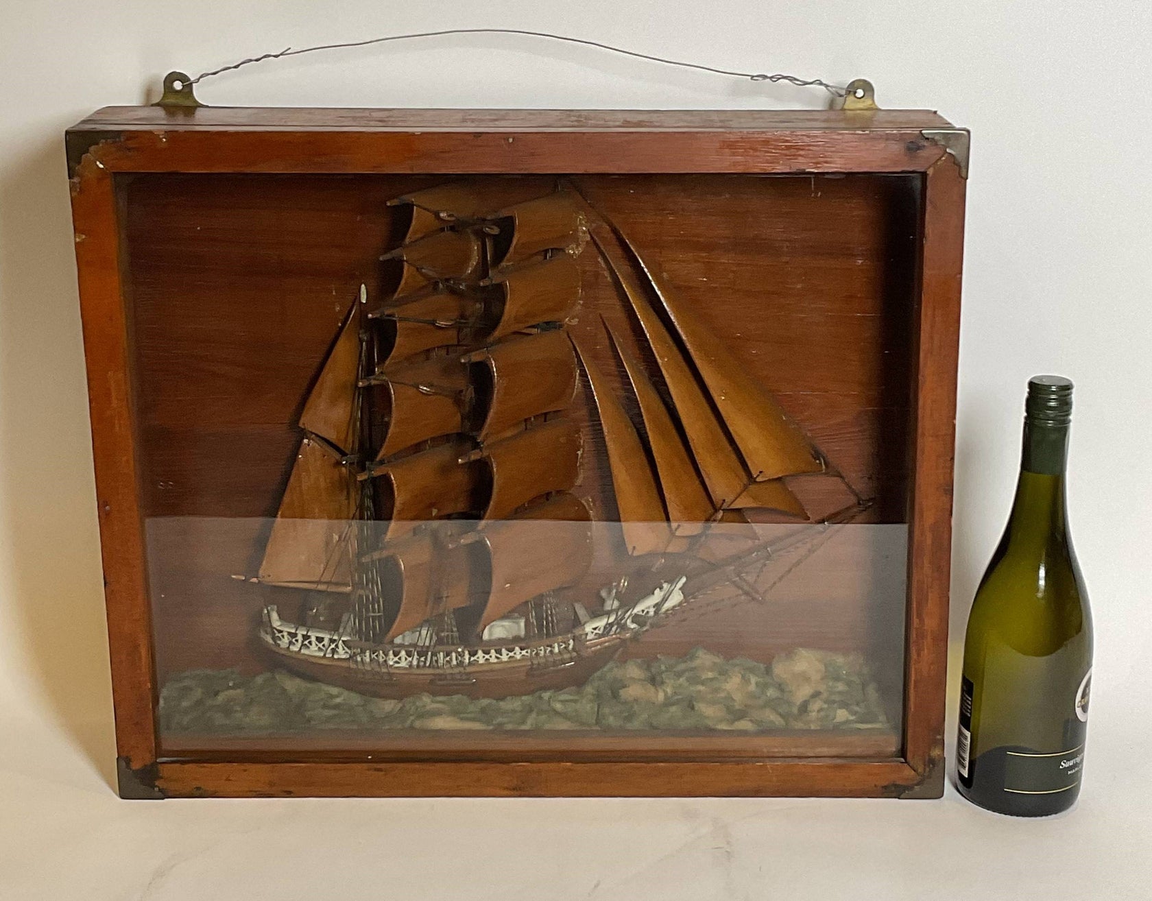 Antique Shadowbox Ship Model – Lannan Gallery