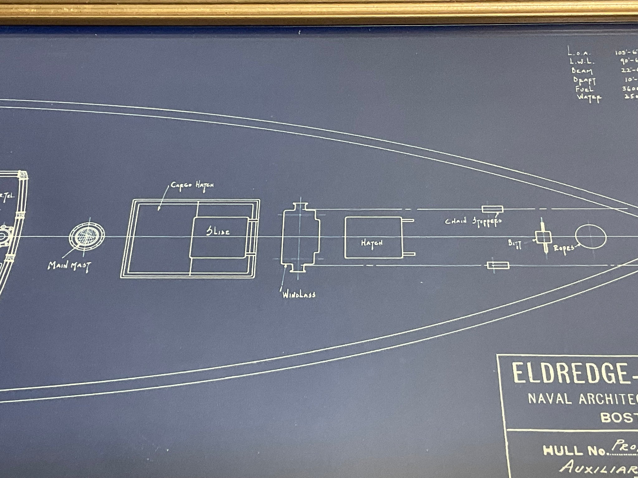 Marine Blueprint from Eldredge McInnis – Lannan Gallery