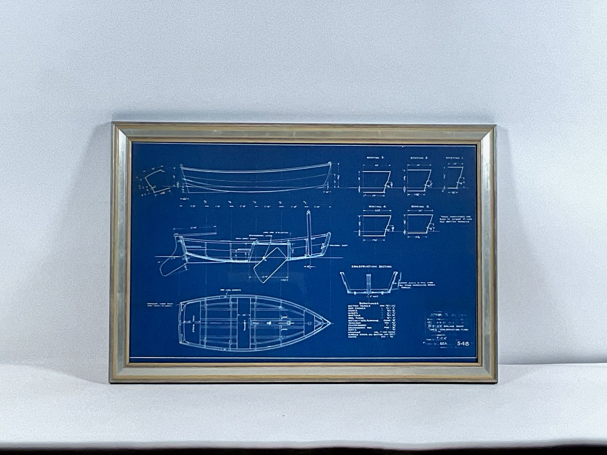 Alden Design No. 548, Sailing Skiff Blueprint – Lannan Gallery