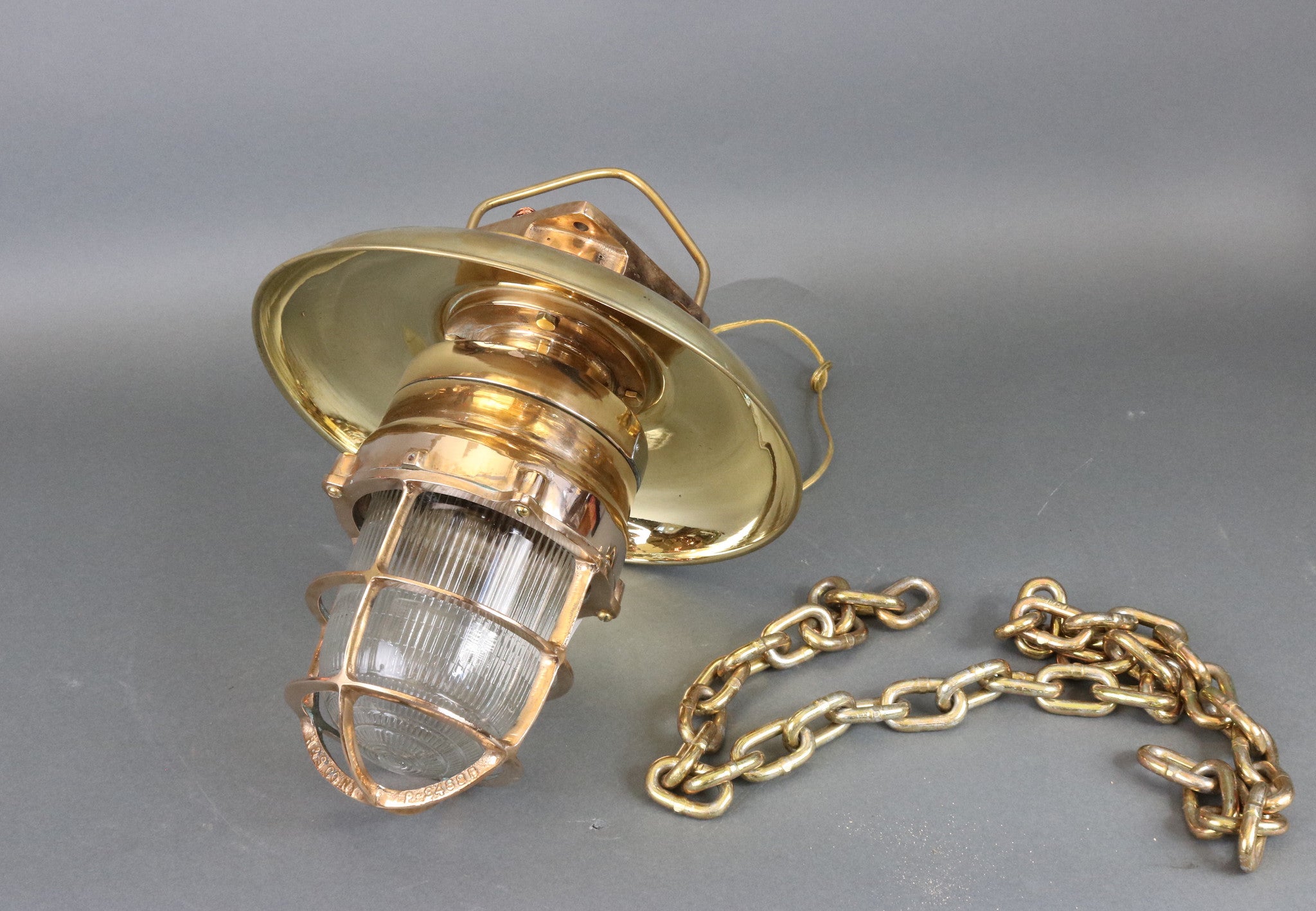 Solid Brass Ship's Light with hood – Lannan Gallery