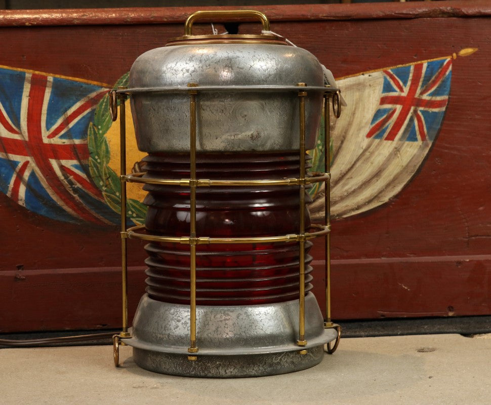Durkee Marine Ship's Lantern with Red Fresnel – Lannan Gallery
