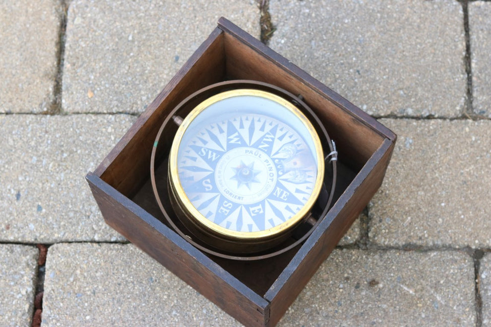 19th-Century Boxed Compass – Lannan Gallery