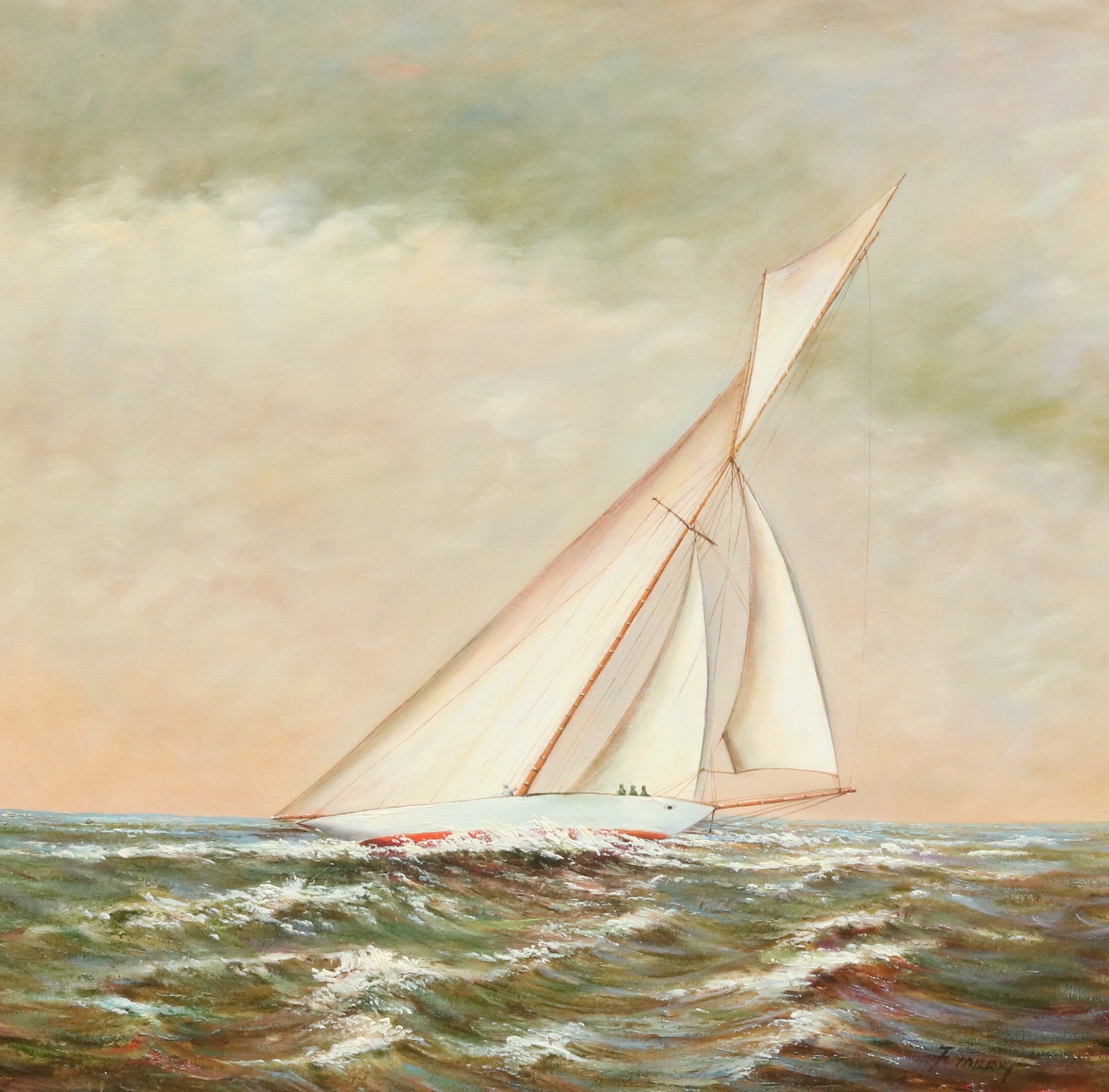 Sloop in Sunset | Oil on Canvas – Lannan Gallery