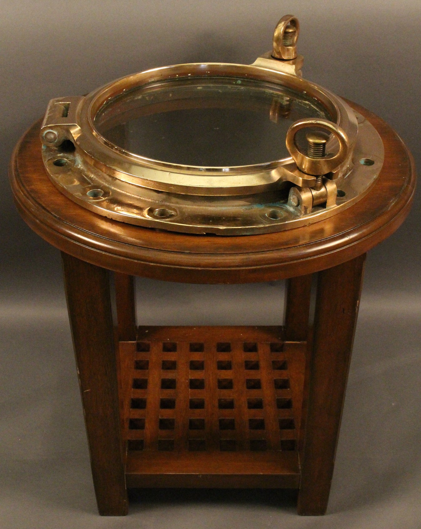 Heavy Solid Brass Ship's Porthole Table – Lannan Gallery