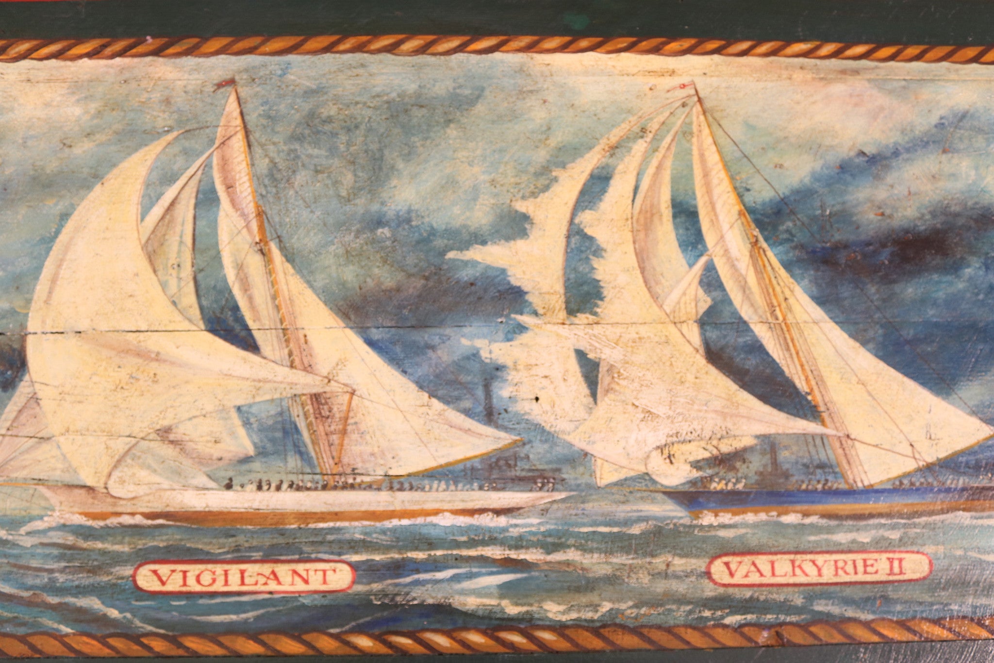 Painted Sea Chest with Rope Beckets – Lannan Gallery
