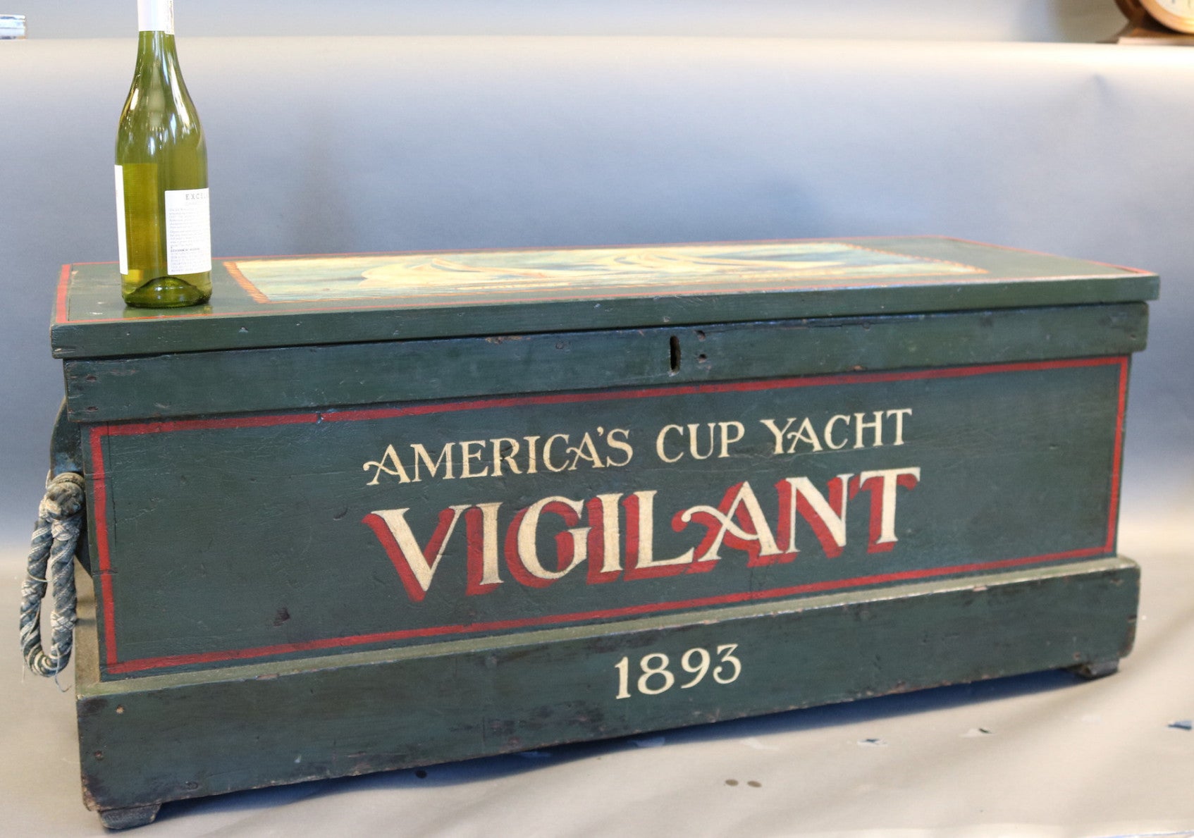 Painted Sea Chest with Rope Beckets – Lannan Gallery
