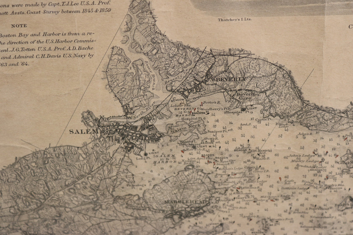 Original Boston Bay and Massachusetts Bay Chart – Lannan Gallery