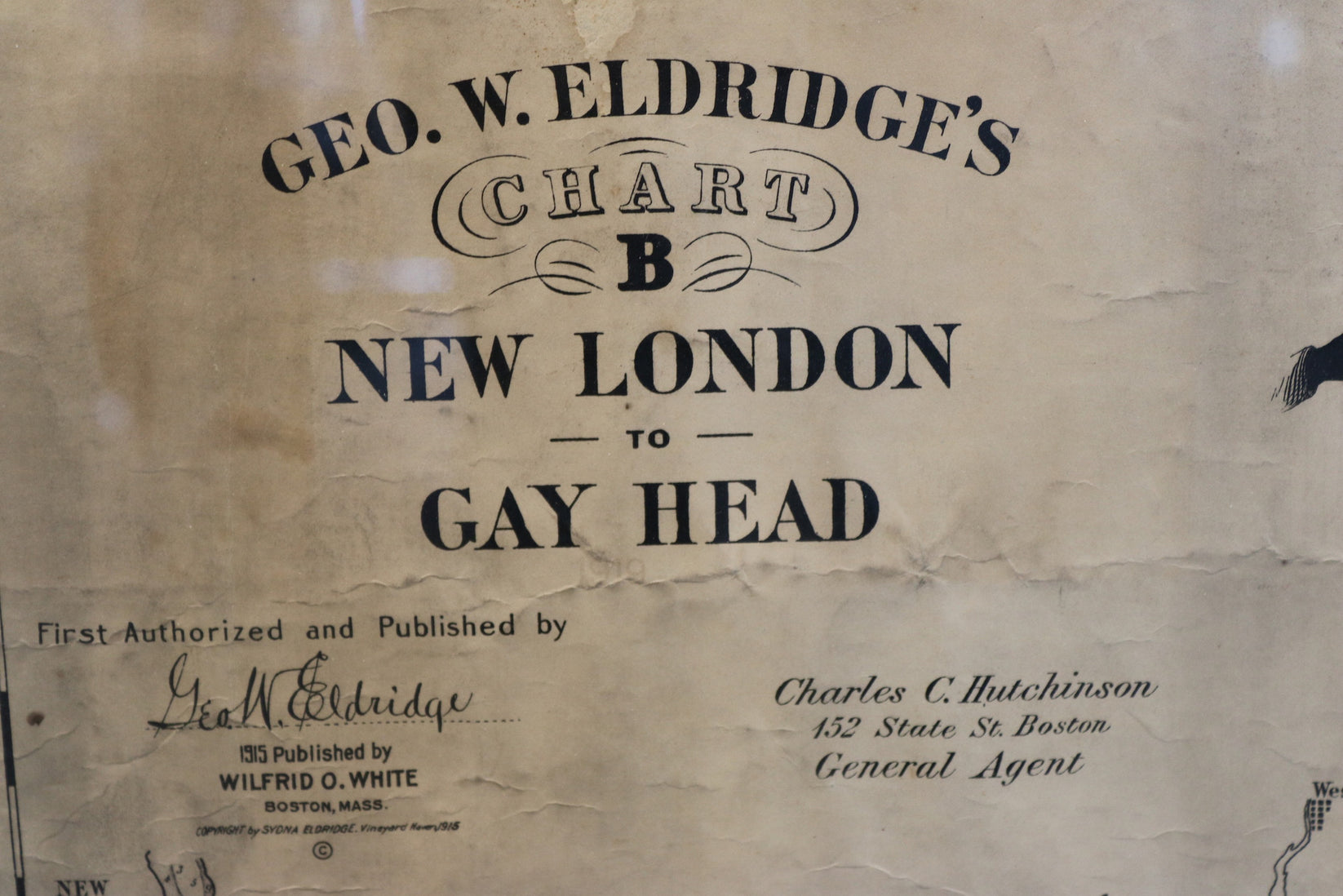 Original Eldridge Chart of New London to Gay Head – Lannan Gallery