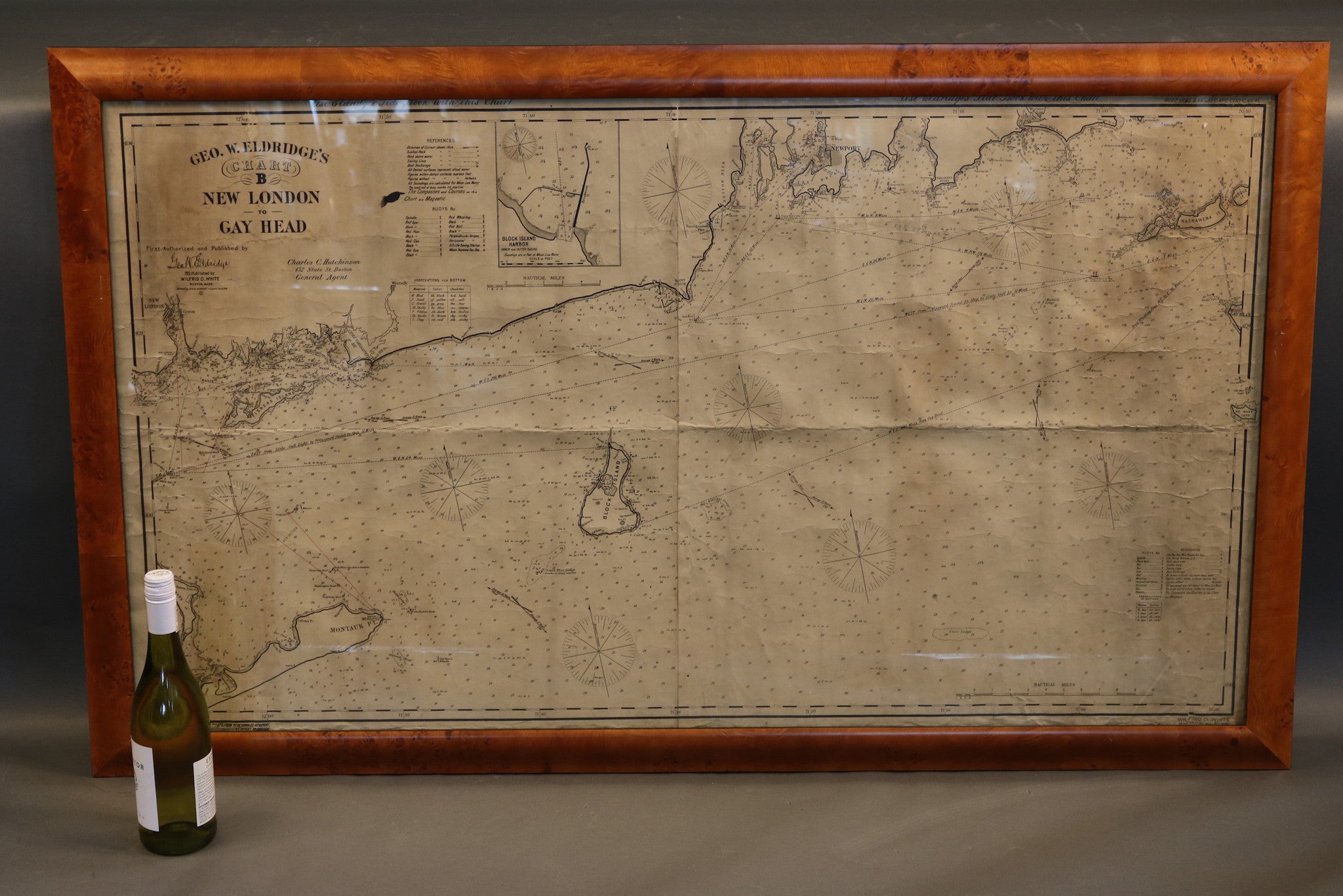 Original Eldridge Chart of New London to Gay Head – Lannan Gallery
