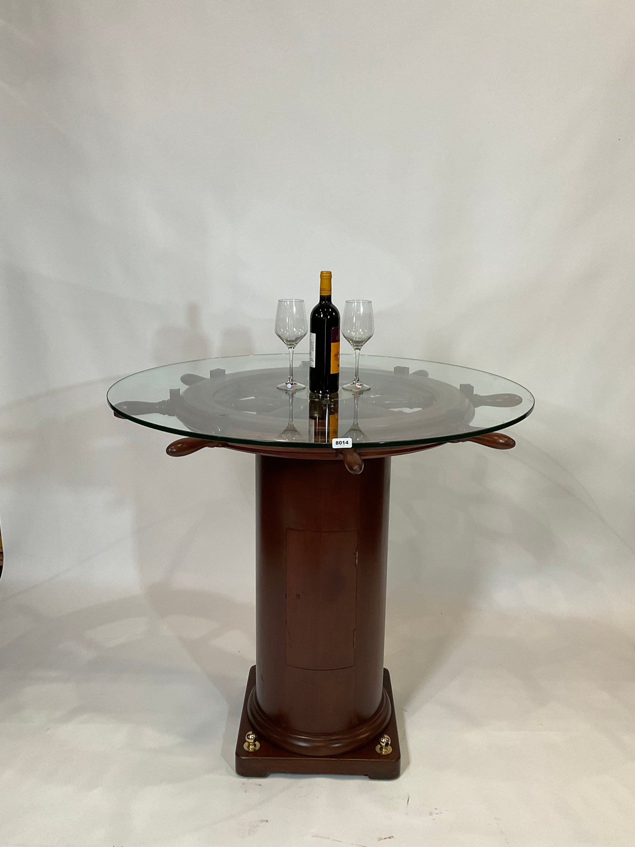 Antique Ships Wheel and Binnacle Table – Lannan Gallery
