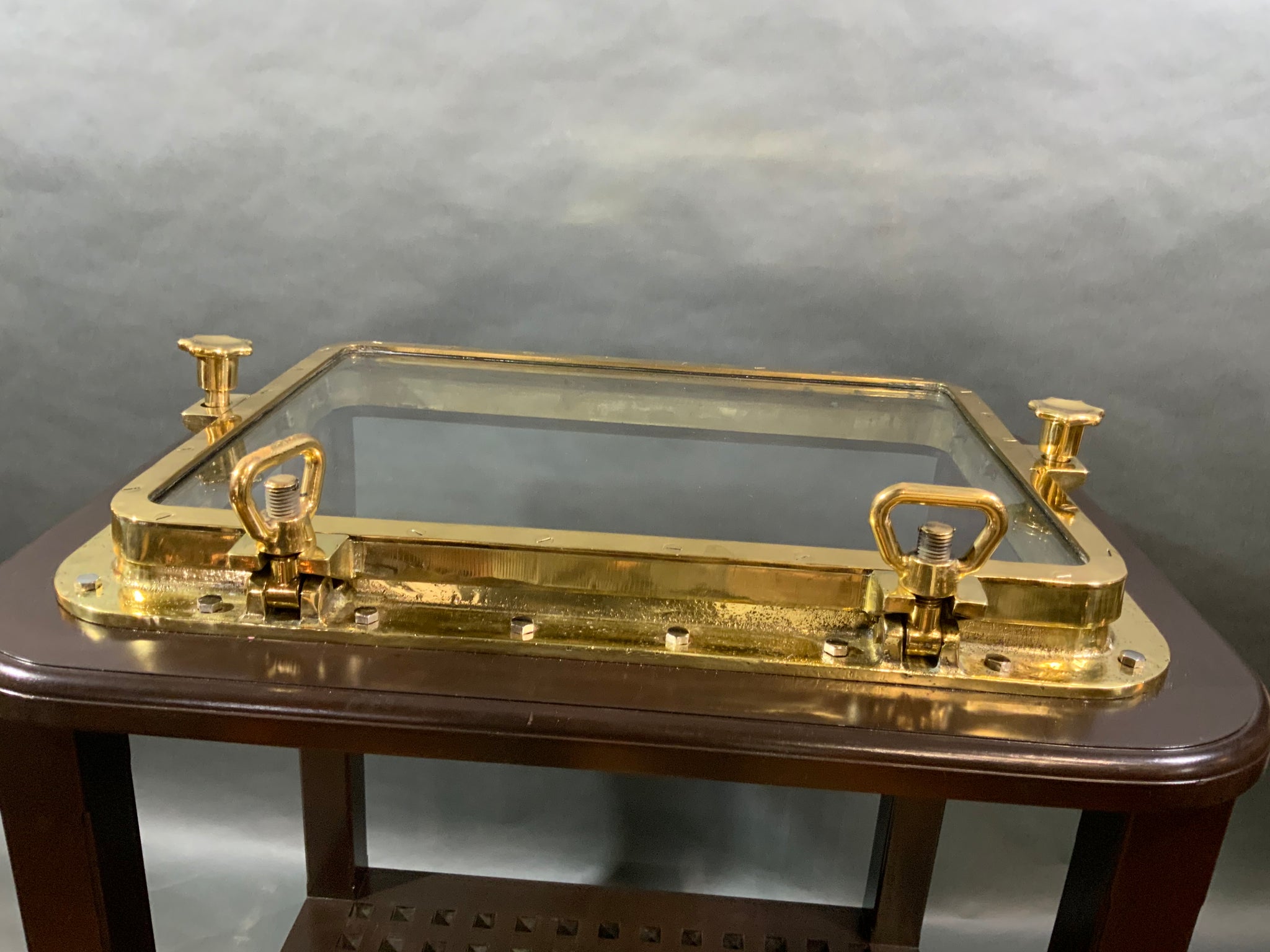 Fabulous Solid Brass Ships Porthole Table – Lannan Gallery
