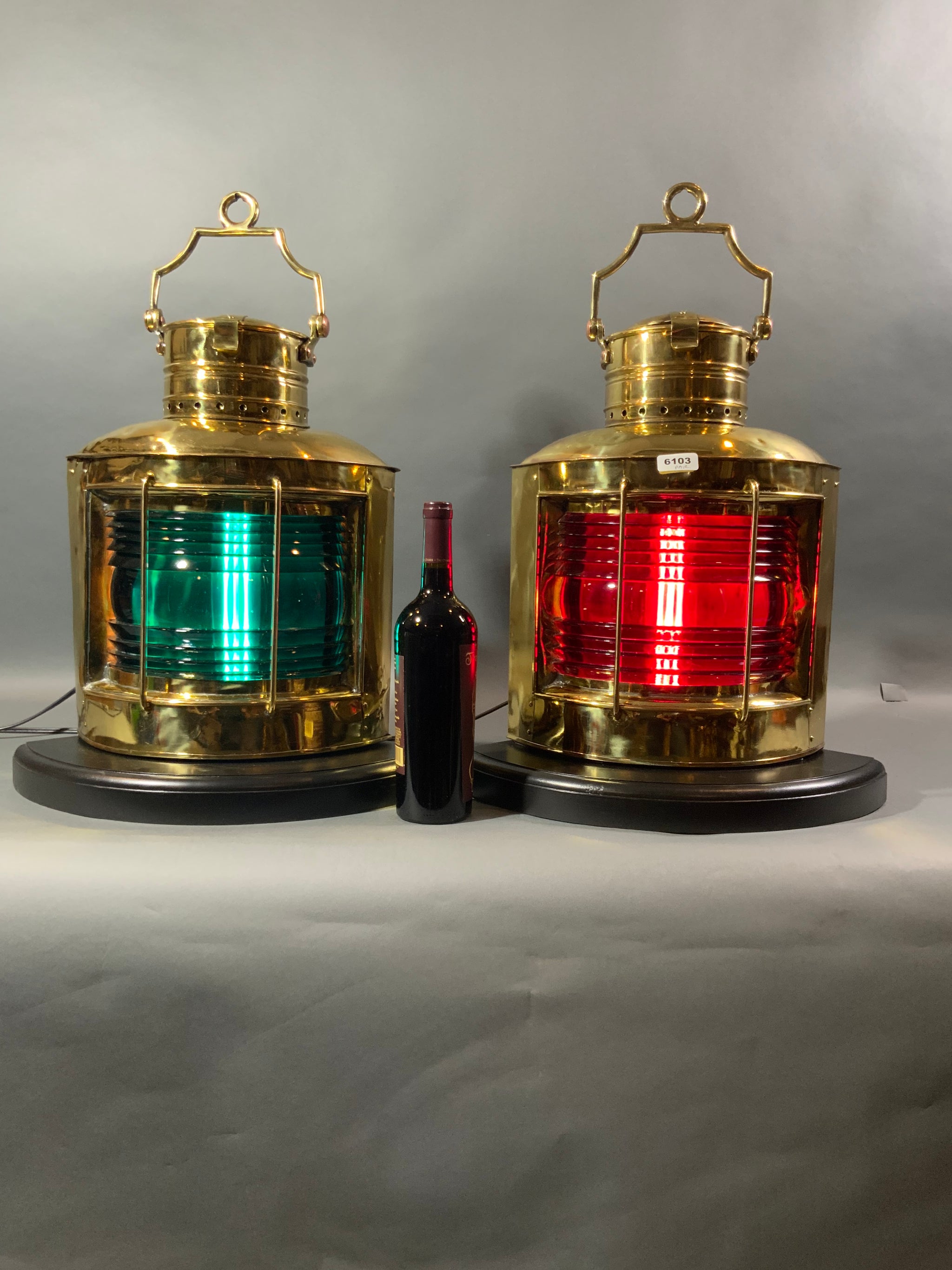 Large Port and Starboard Ship Lanterns – Lannan Gallery