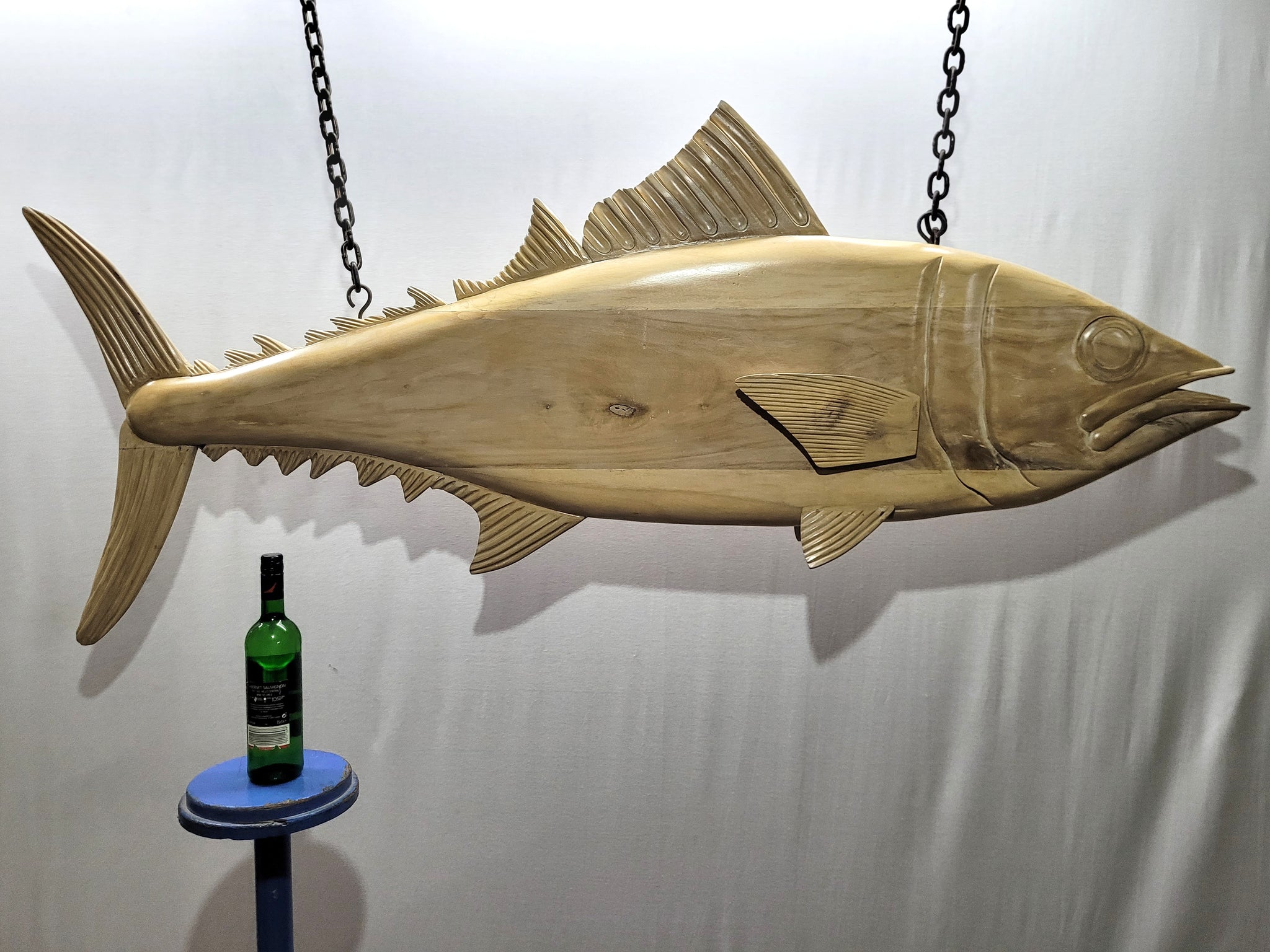 6- Foot Carved Atlantic Yellowfin Tuna Trade Sign – Lannan Gallery