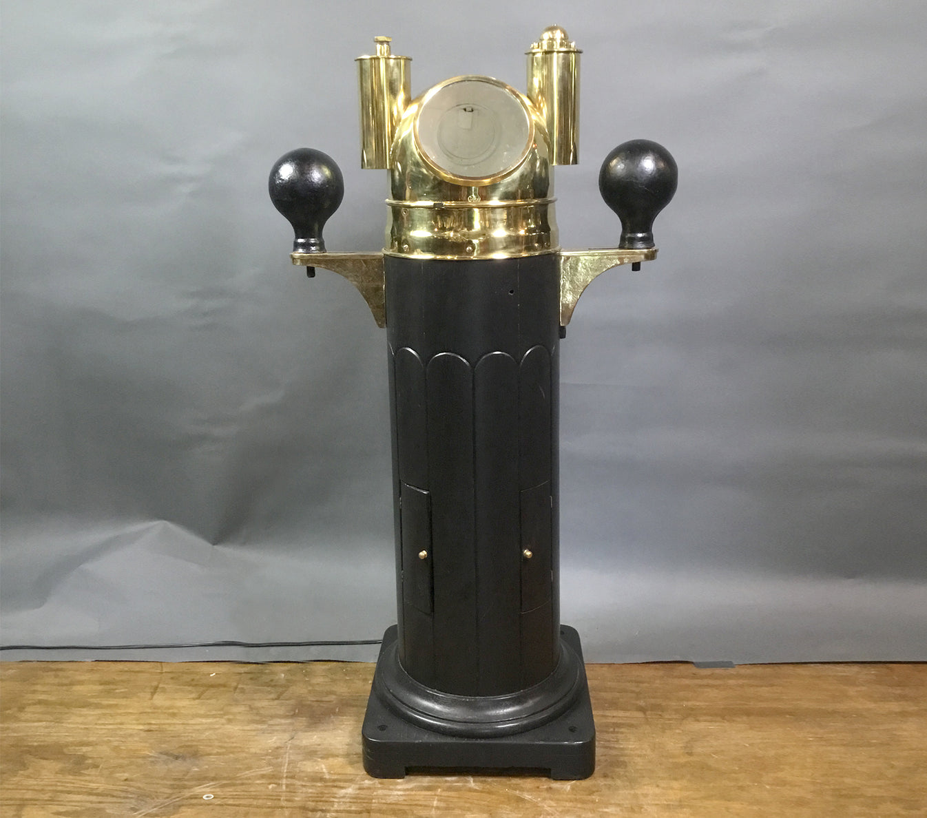 Brass and Wood Ships Binnacle and Compass – Lannan Gallery