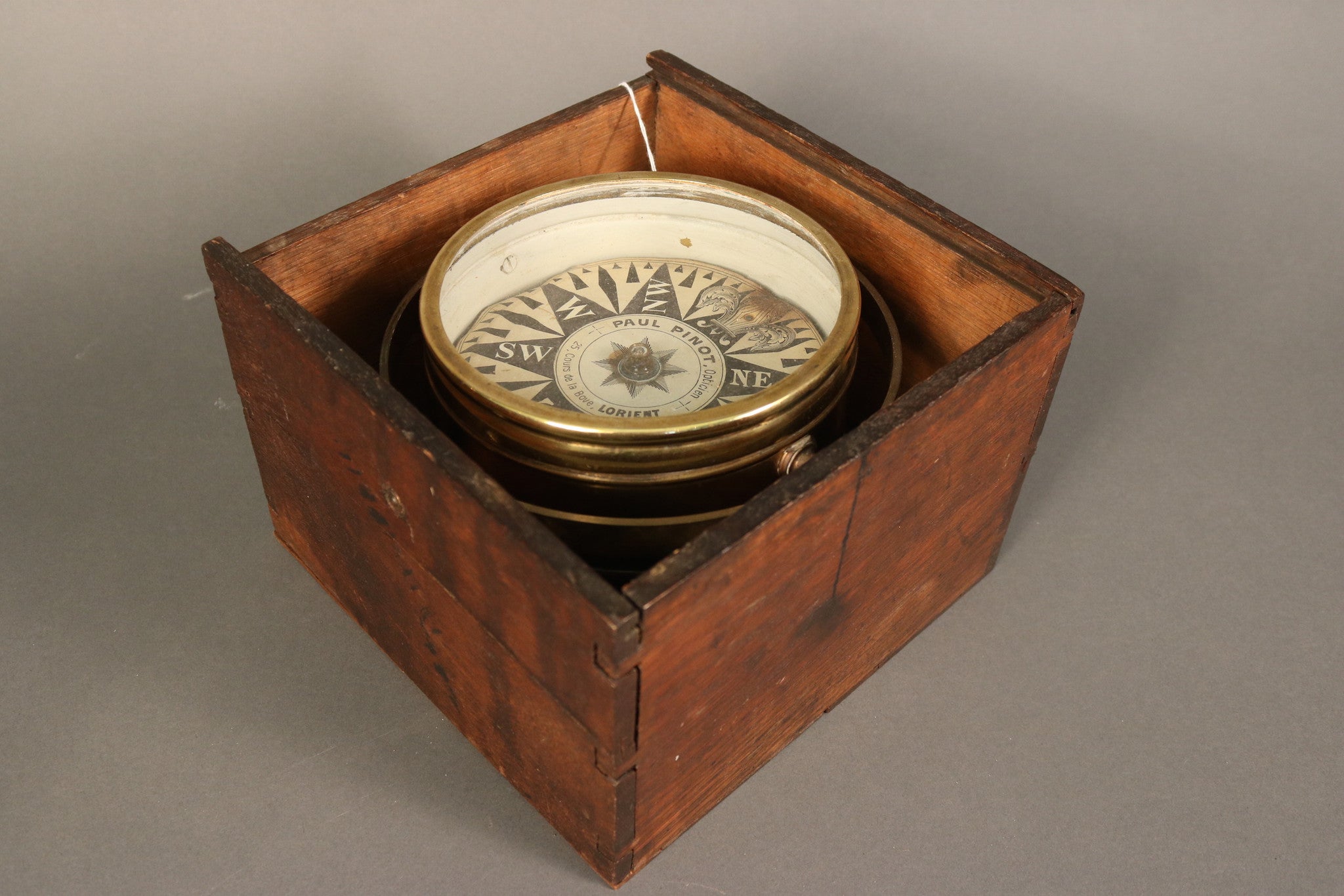 19th-Century Boxed Compass – Lannan Gallery