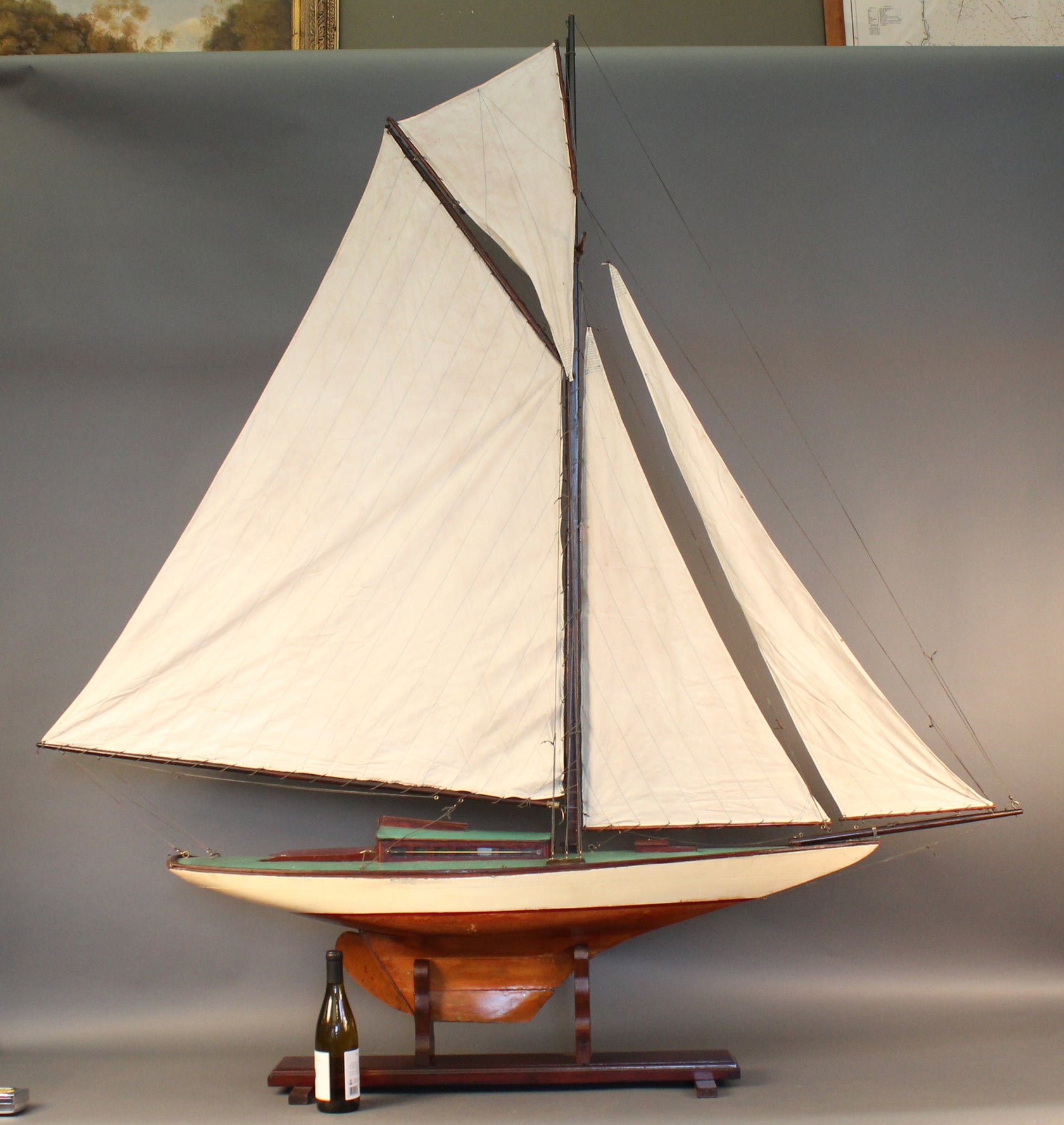 Gaff Rigged Pond Yacht of a Sloop – Lannan Gallery